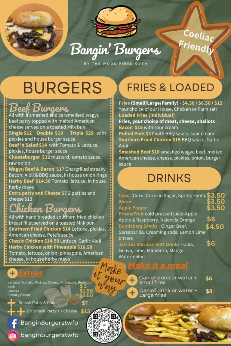 Menu - banginburgers.com.au
